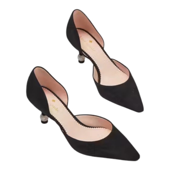 kate spade | Shoes | Kate Spade Dover Pav Crystal Dorsay Pumps In Black ...